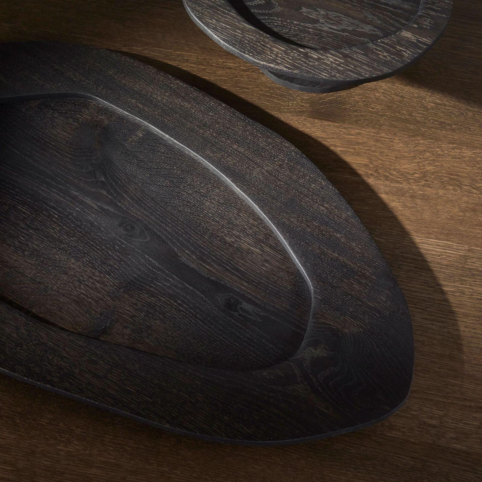 Contemporary Oak Pedestal Plate 'C+J', Fora Projects For Sale at 1stDibs
