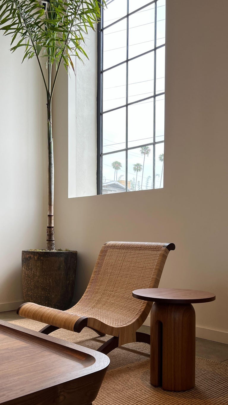 Contemporary 'Oco Side Table' by Jorge Arturo Ibarra in Solid Teak for Luteca For Sale at 1stDibs