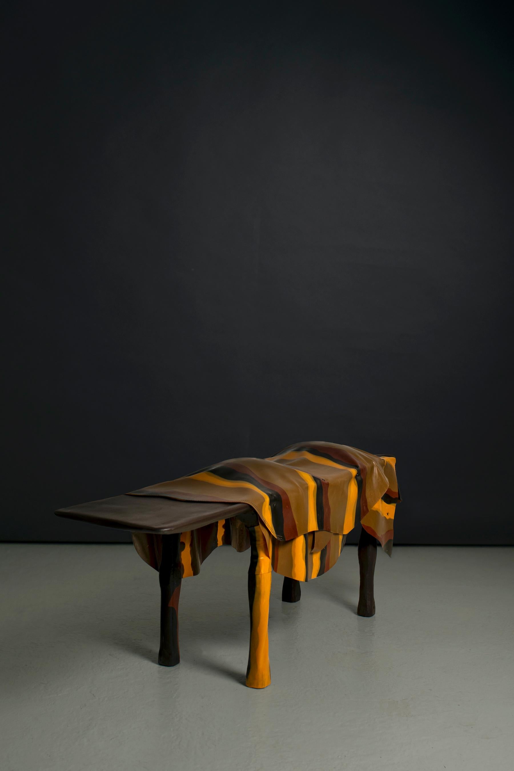 Modern "Ocragela_Anima 02. Ocre Bench" by Soowon Chae Ocragela Wood For ...