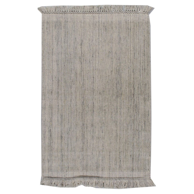 Contemporary Omni Rug Silver Charcoal Ivory 4' x 6' For Sale at 1stDibs