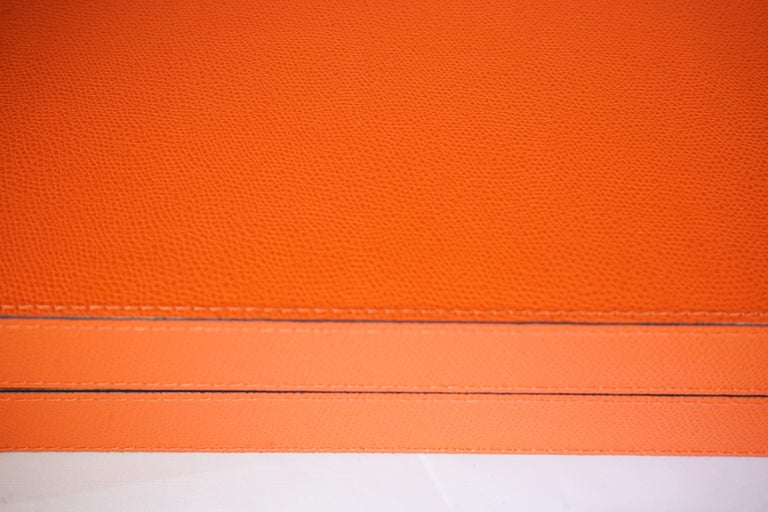 Contemporary Orange Luxury Leather Backgammon Set at 1stDibs
