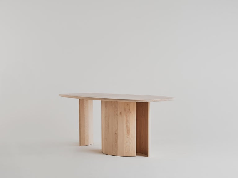 Contemporary Organic Sculptural Maple Wood Dining Table for Richard by ...