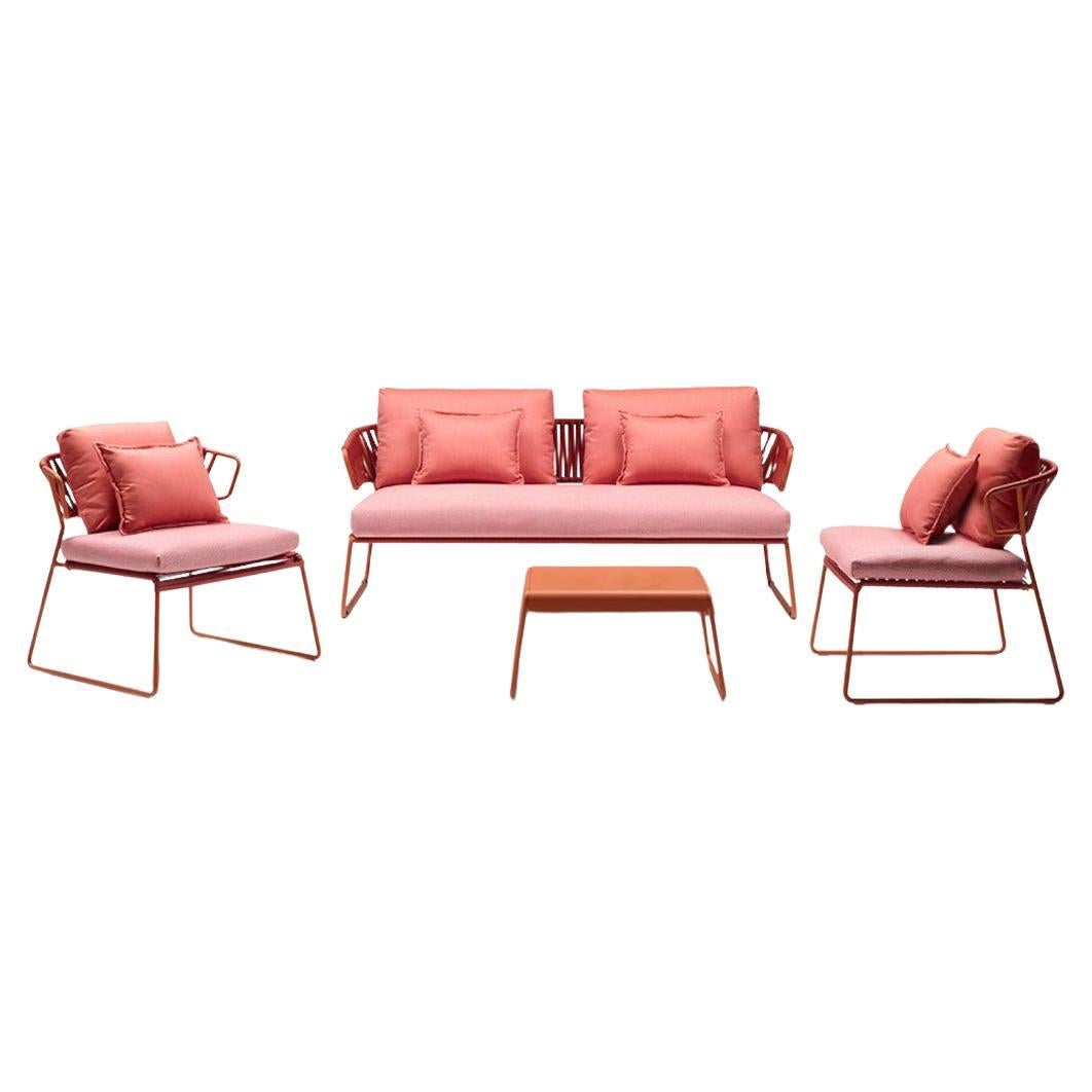 Contemporary Outdoor or Indoor Sofa with two Rose Outdoor or Indoor ...