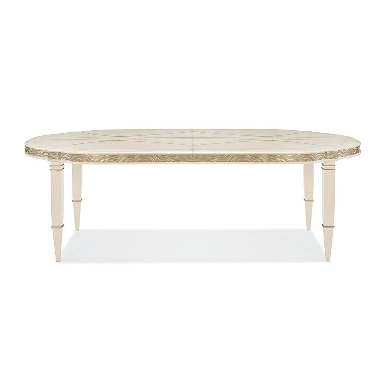 Contemporary Oval Extending Dining Table For Sale at 1stDibs ...