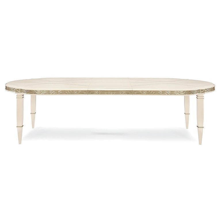 Contemporary Oval Extending Dining Table For Sale at 1stDibs ...
