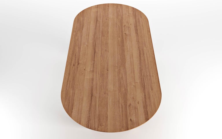 Contemporary Oval Ten Table 370, Light Oak For Sale at 1stDibs