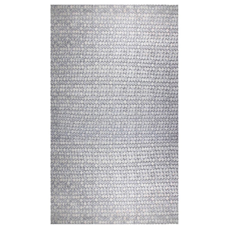 Contemporary Oversized Pacific Pebbles Silk and Wool Rug by Doris ...