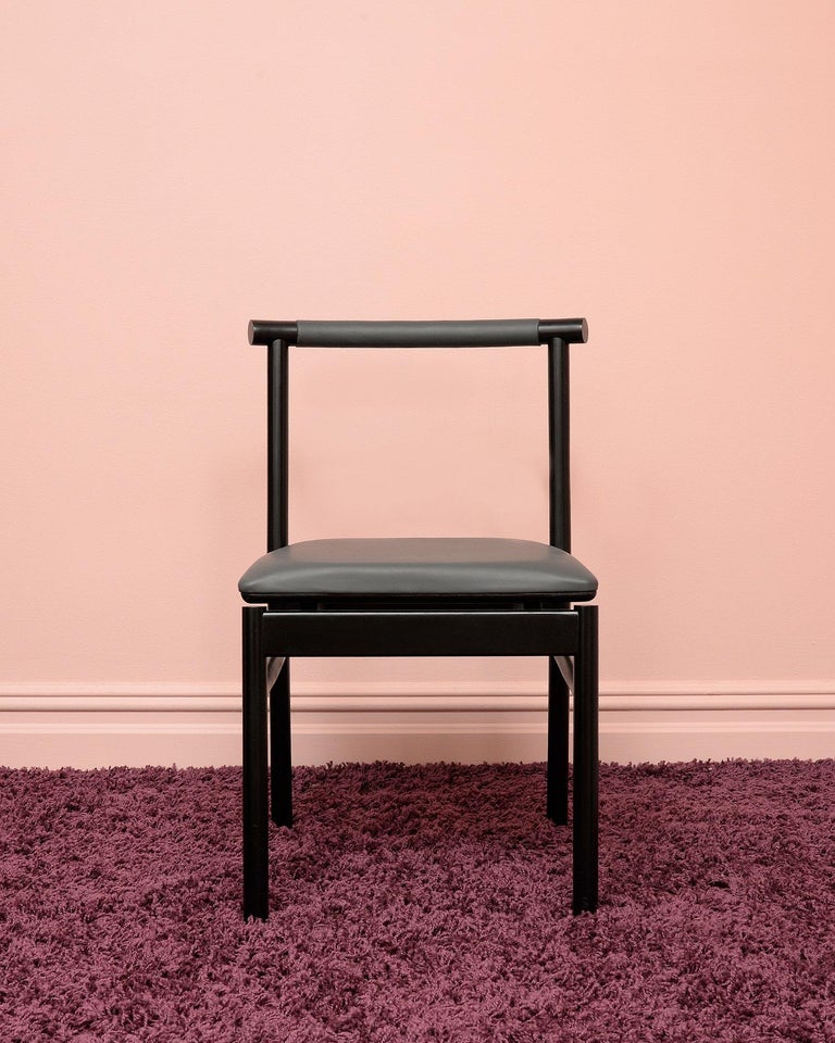 Contemporary Painted Maple and Upholstered Dining Chair Bow by Hachi ...