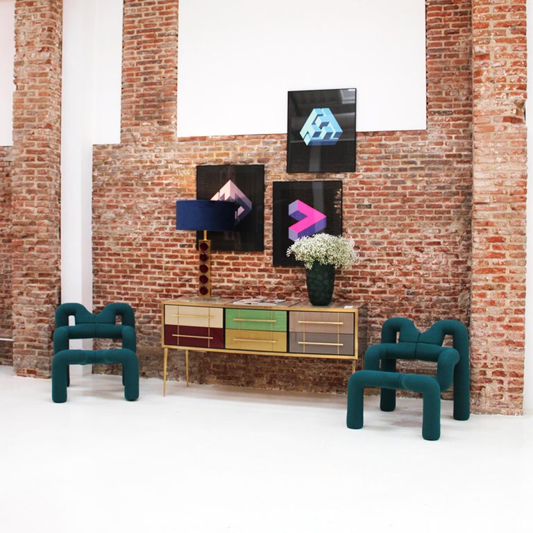 Contemporary Pair of Armchairs Mod Ekstrem Designed by Terje Ekstrom ...