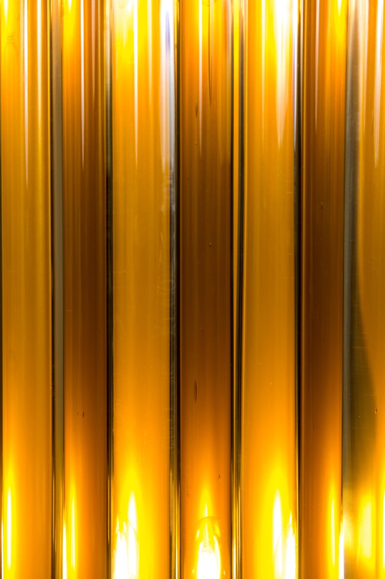 Contemporary Pair of Straw-Color Murano Glass Wall Lights by Giovanni ...