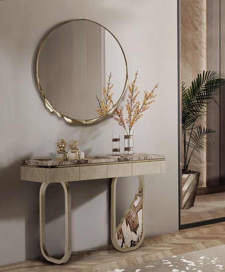 Contemporary Patagonia Marble Plata Console by Covet House For Sale at ...