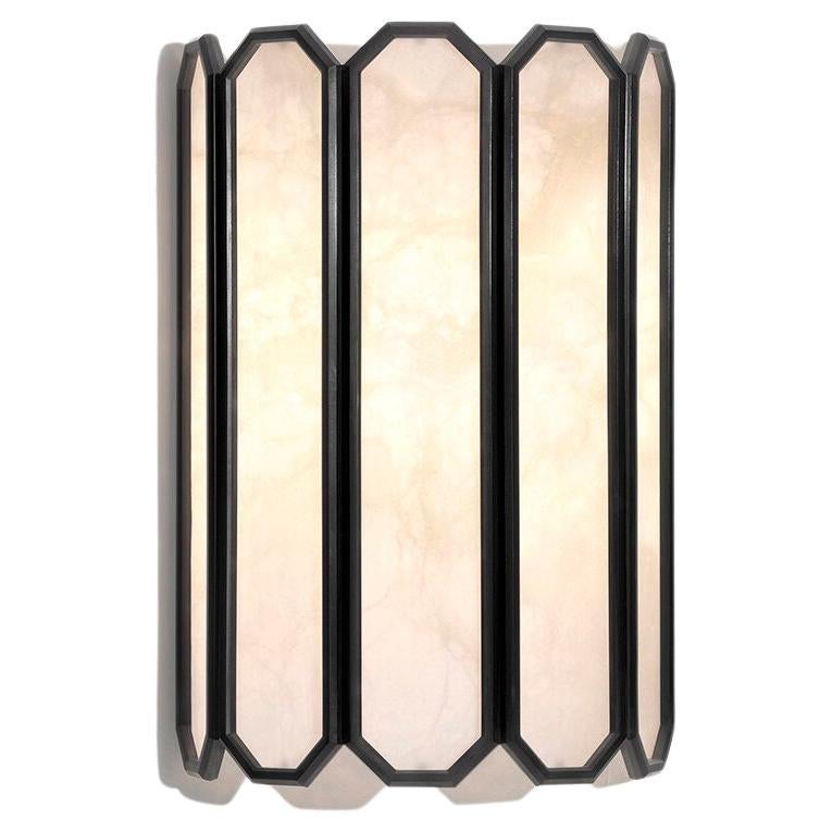 Contemporary Bronze with Alabaster Wall Sconce, Gaia Small by Garnier ...