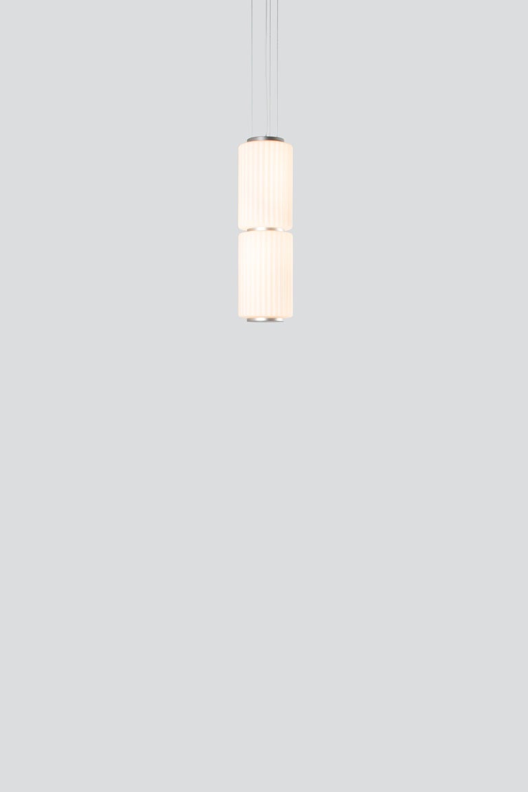Contemporary Pendant Lamp 'Column' 175-2, Vertical, Ivory For Sale at ...