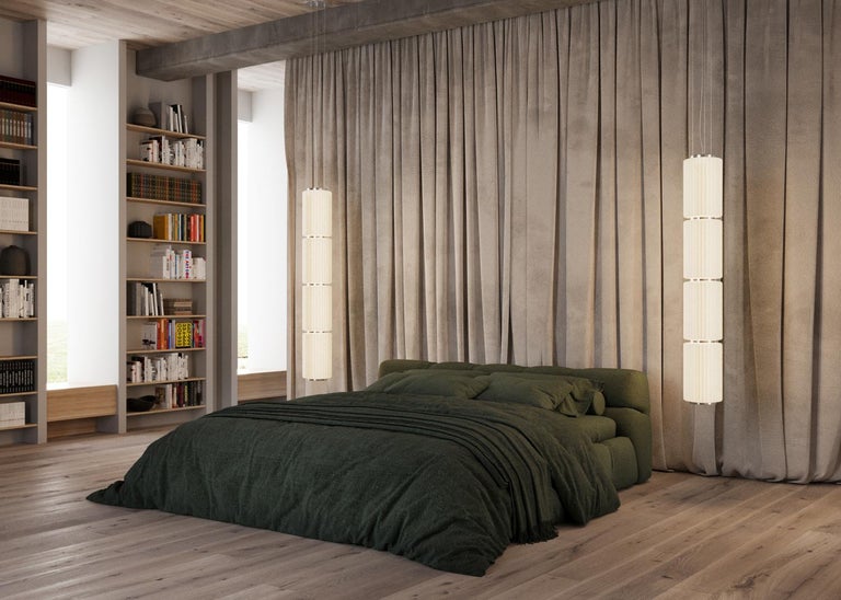 Contemporary Pendant Lamp 'Column' 175-3, Vertical, Carbon For Sale at ...