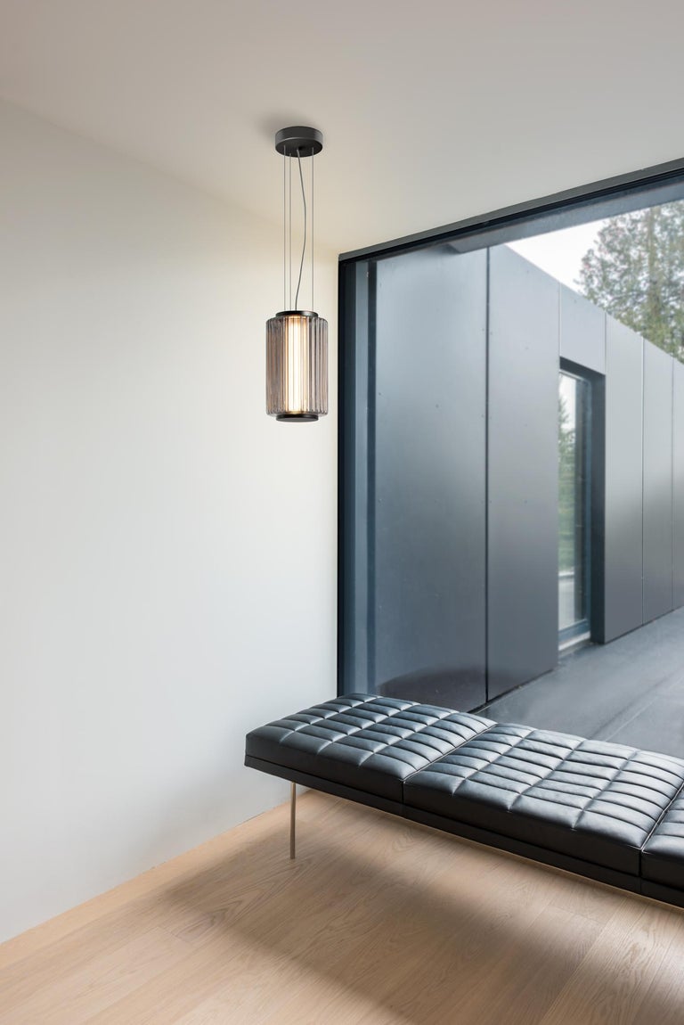 Contemporary Pendant Lamp 'Column' 175-6, Vertical, Carbon For Sale at ...