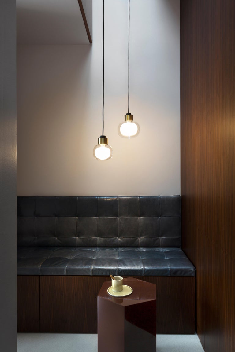 Contemporary Pendant Lamp 'Nabila 552.21' by Tooy, Black Chrome, Smoked ...