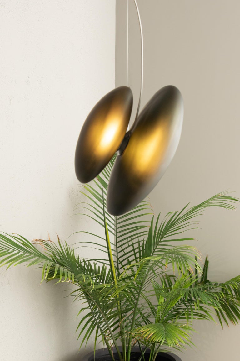 Contemporary Pendant Lamp 'Pebble', White and Yellow, AC For Sale at ...