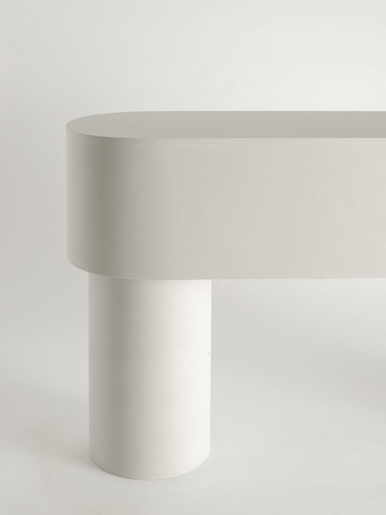 Contemporary Pink Jesmonite Console, Pilotis Console Table by Malgorzata Bany For Sale at 1stDibs