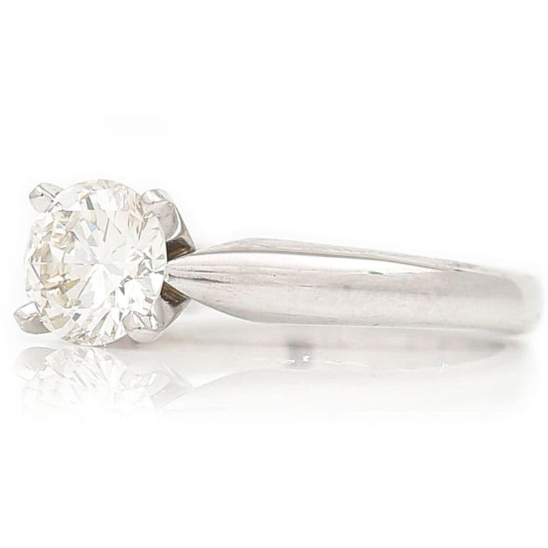 Contemporary Platinum 0.85ct Brilliant Cut Diamond Ring, Circa 2000 For ...