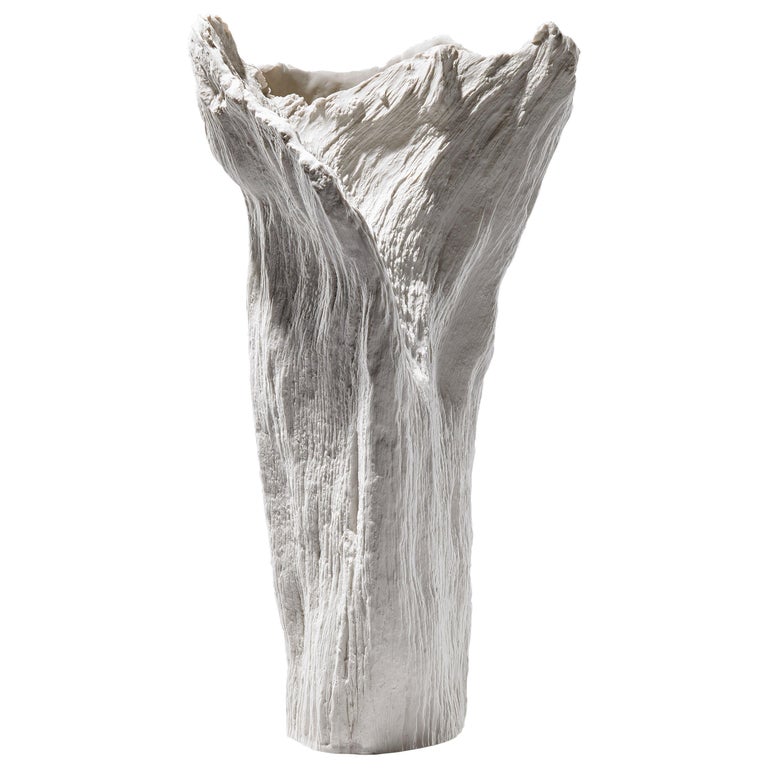 Contemporary Porcelain Sculpture Tree Trunk White Ceramic Italy Fos Ltd ...