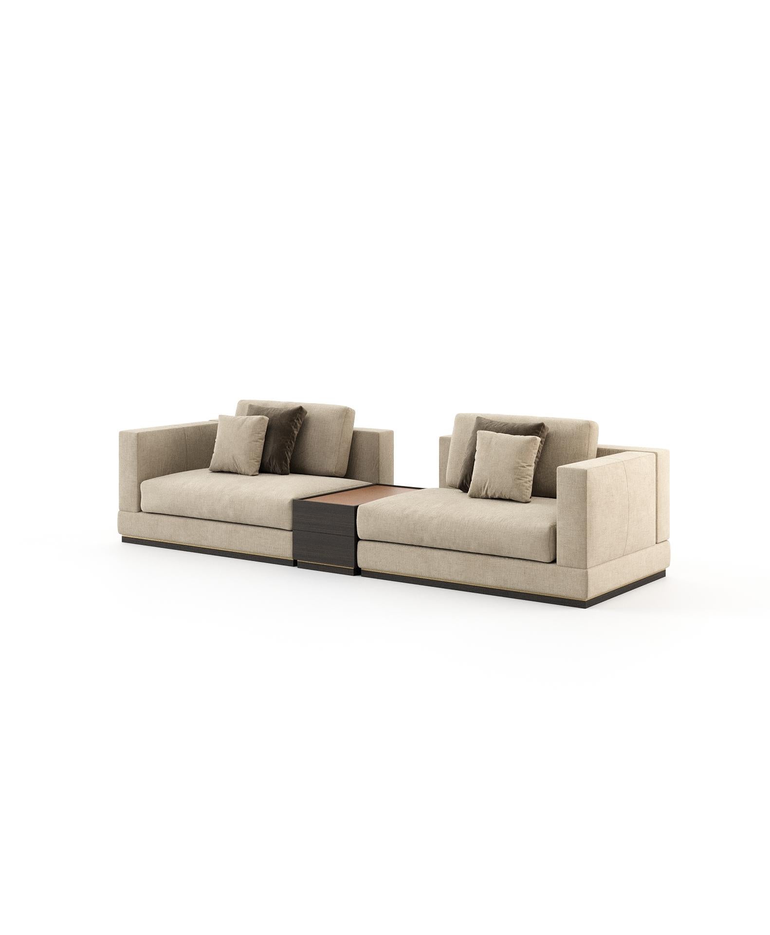 Modular couch with custom fabric by Laskasas For Sale at 1stDibs ...