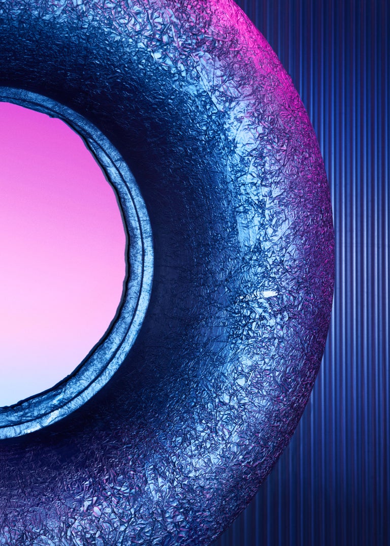 Contemporary Pressed Aluminium Chunk Mirror in Lila by Ward Wijnant For ...