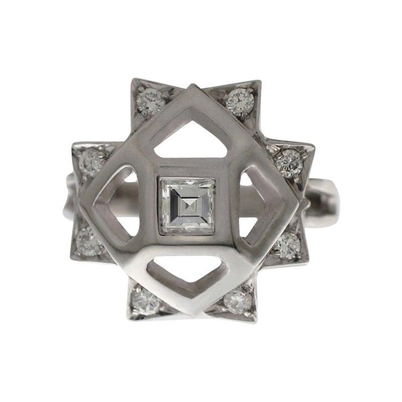 Golden Brown Lozenge Cut Diamond Gold Ring at 1stDibs | lozenge cut ...