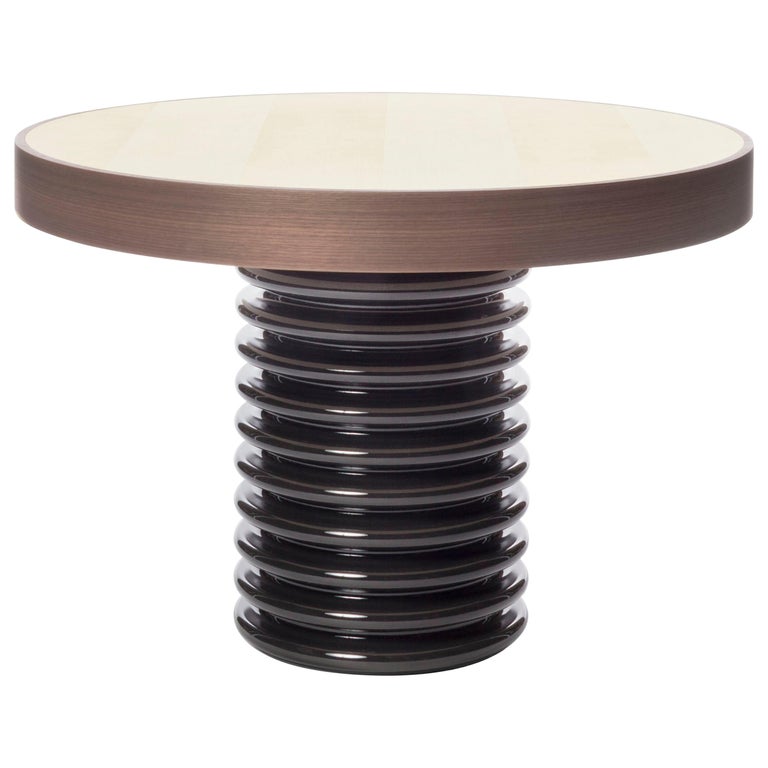 Contemporary QD03 Side Table with Maple Wood Tabletop and Walnut Wood ...