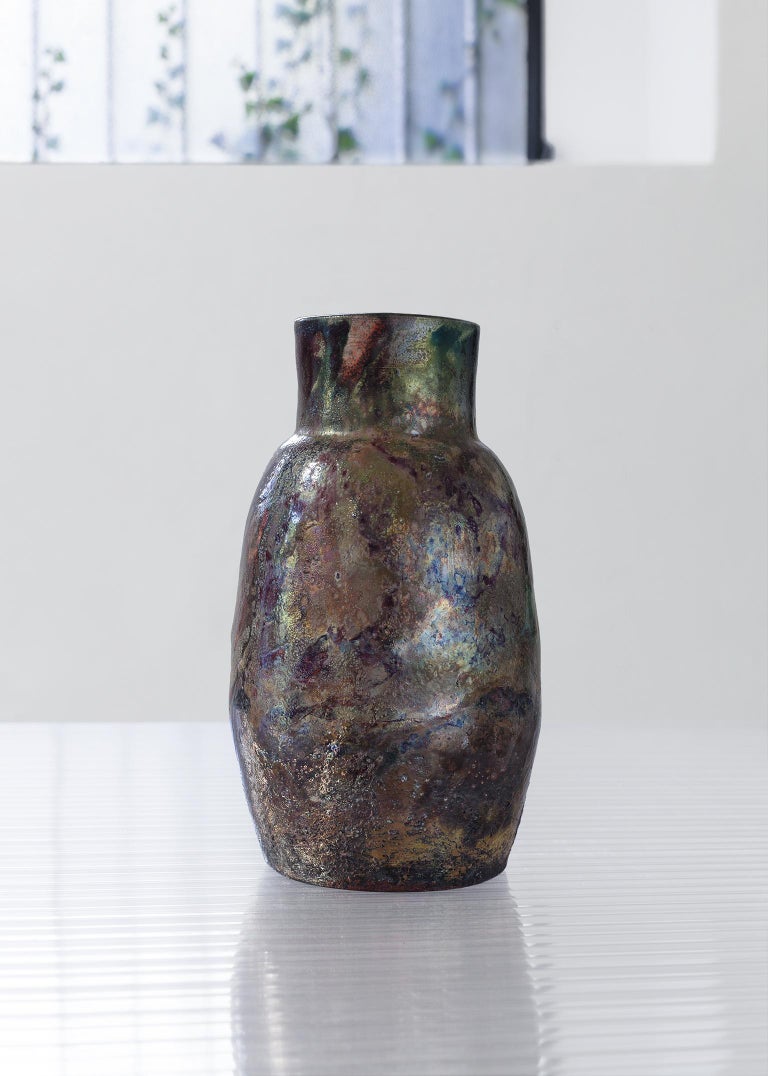Contemporary Raku Ceramic Vase at 1stDibs | contemporary raku pottery