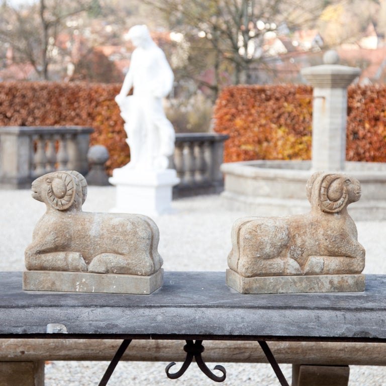 Contemporary Rams Stone Sculptures at 1stDibs