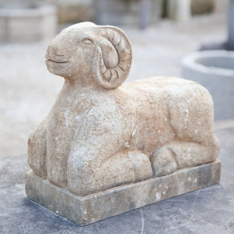 Contemporary Rams Stone Sculptures at 1stDibs