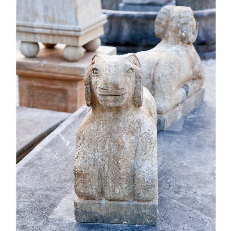 Contemporary Rams Stone Sculptures at 1stDibs