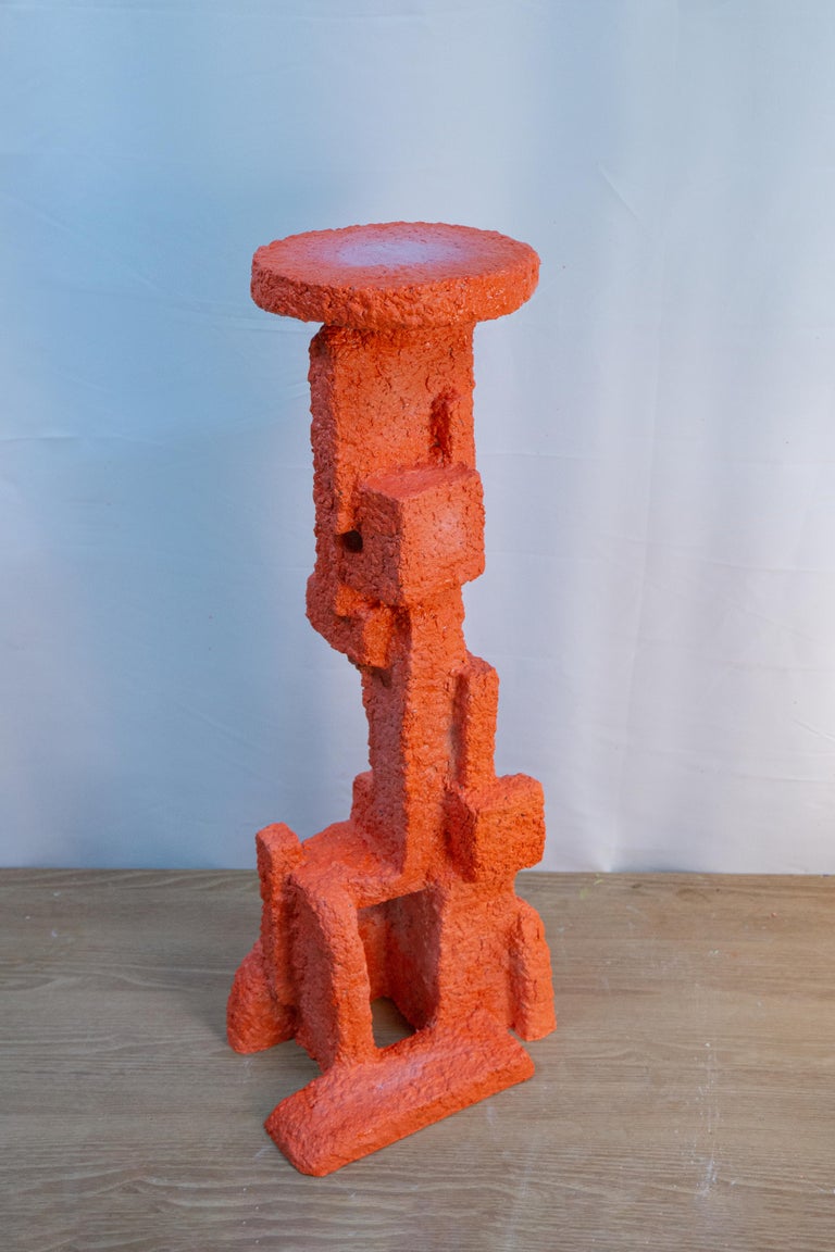 Contemporary Red Figure Side Table in Paper Pulp For Sale at 1stDibs