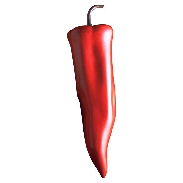 Contemporary Red Lacquer Chili Pepper Sculpture by Robert Kuo, Limited ...