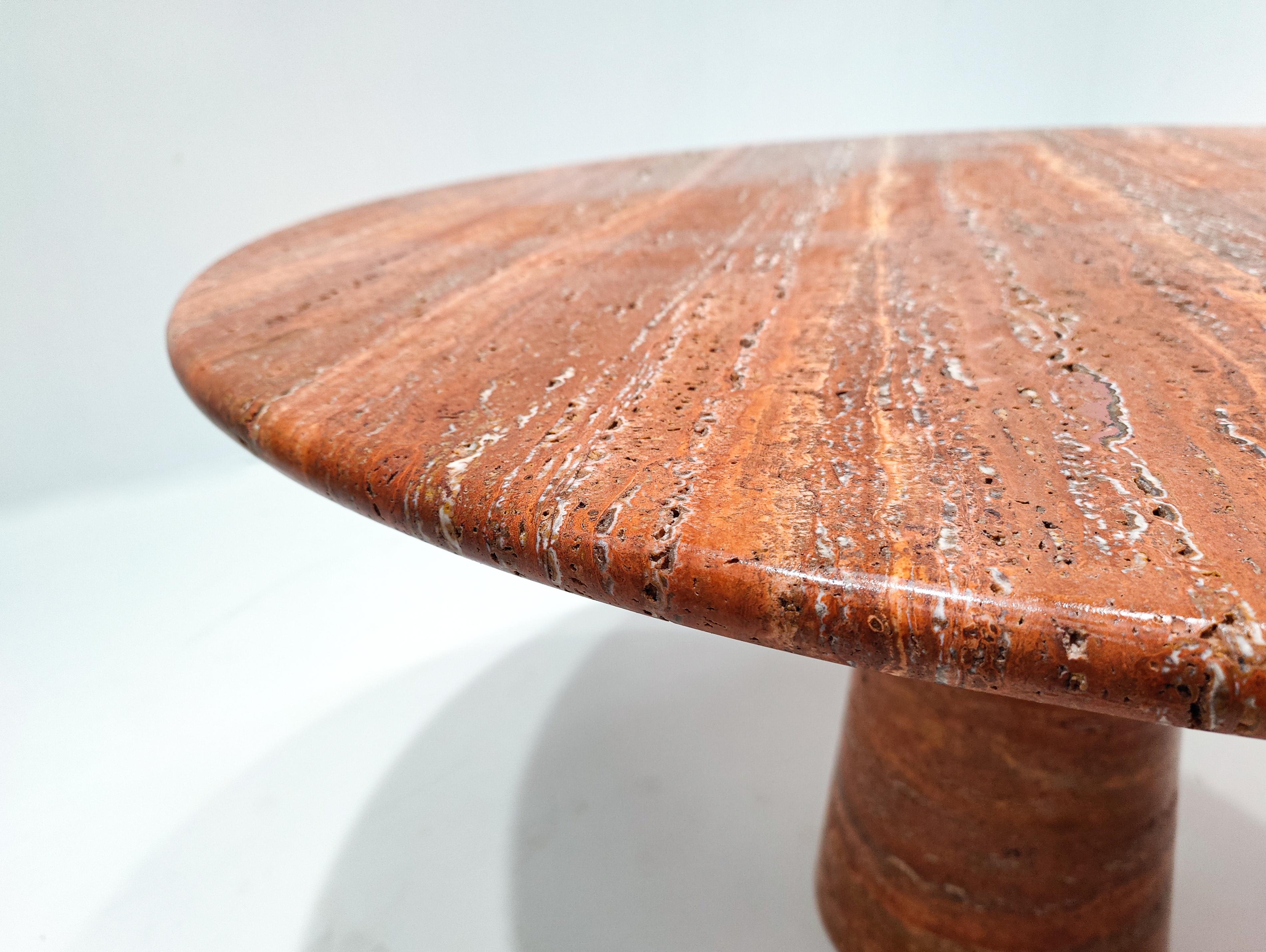 Contemporary Red Travertine Dining Table, Italy at 1stDibs