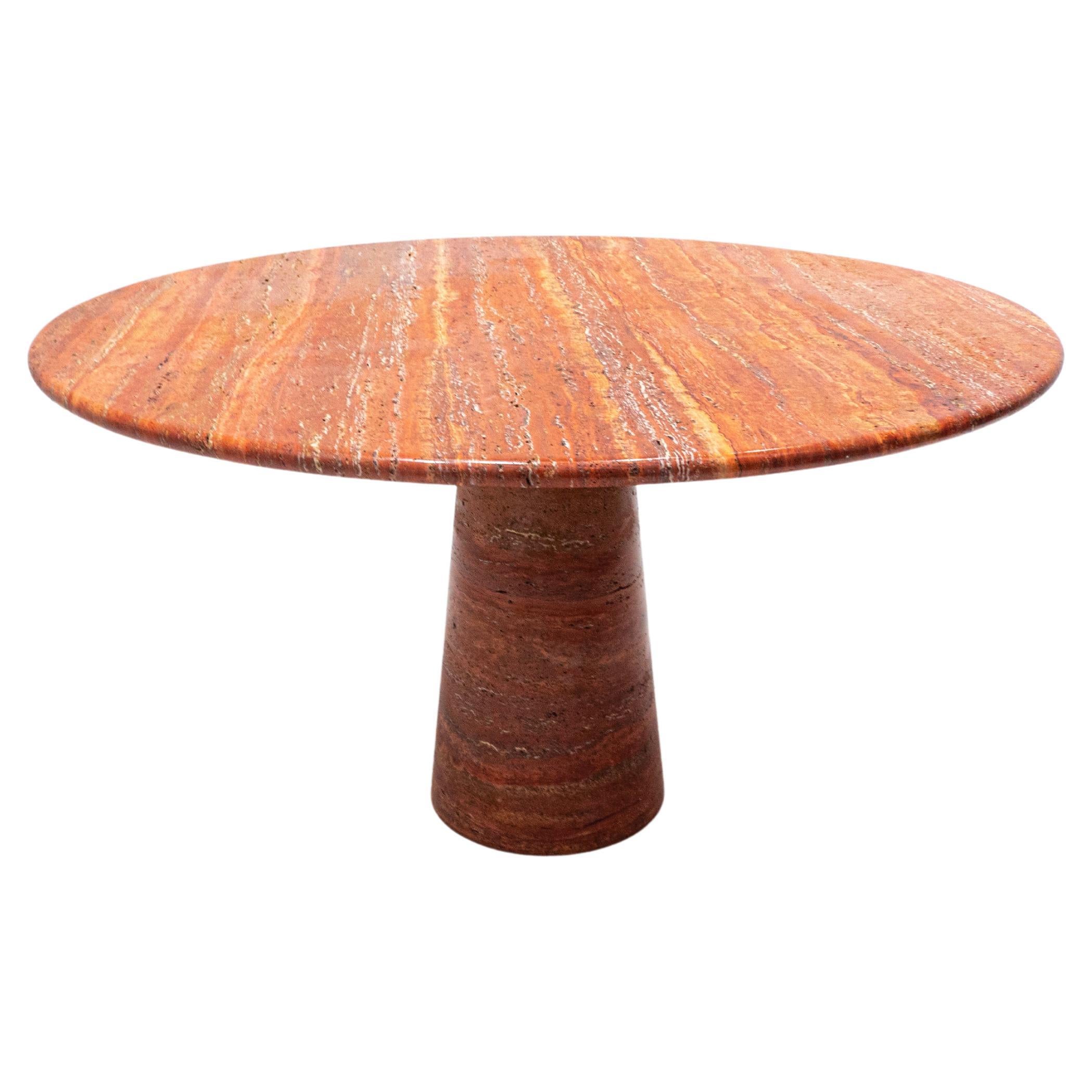 Contemporary Red Travertine Dining Table, Italy at 1stDibs