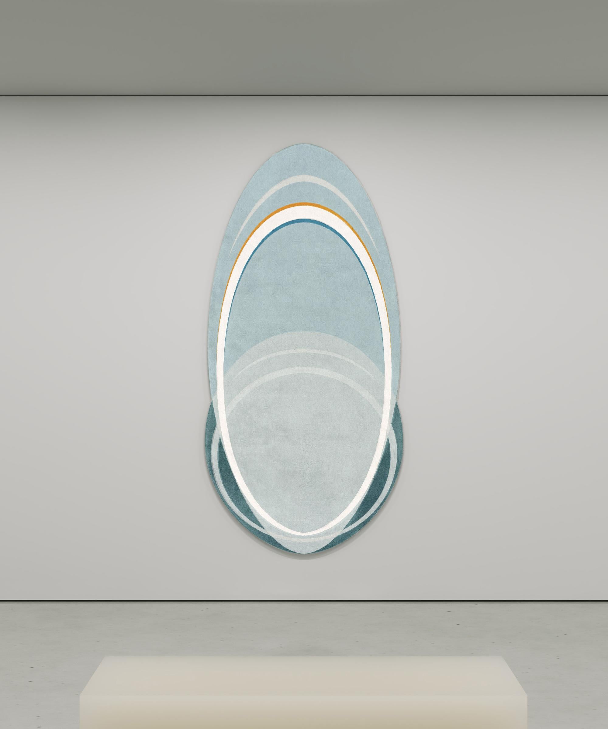 Contemporary Reflection Rug in Hand-Tufted Botanical Silk For Sale at ...