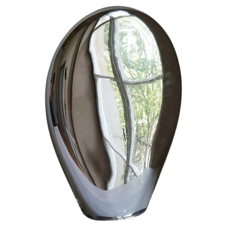 Contemporary Reflections Standing Mirror in Fluid Glass For Sale at 1stDibs