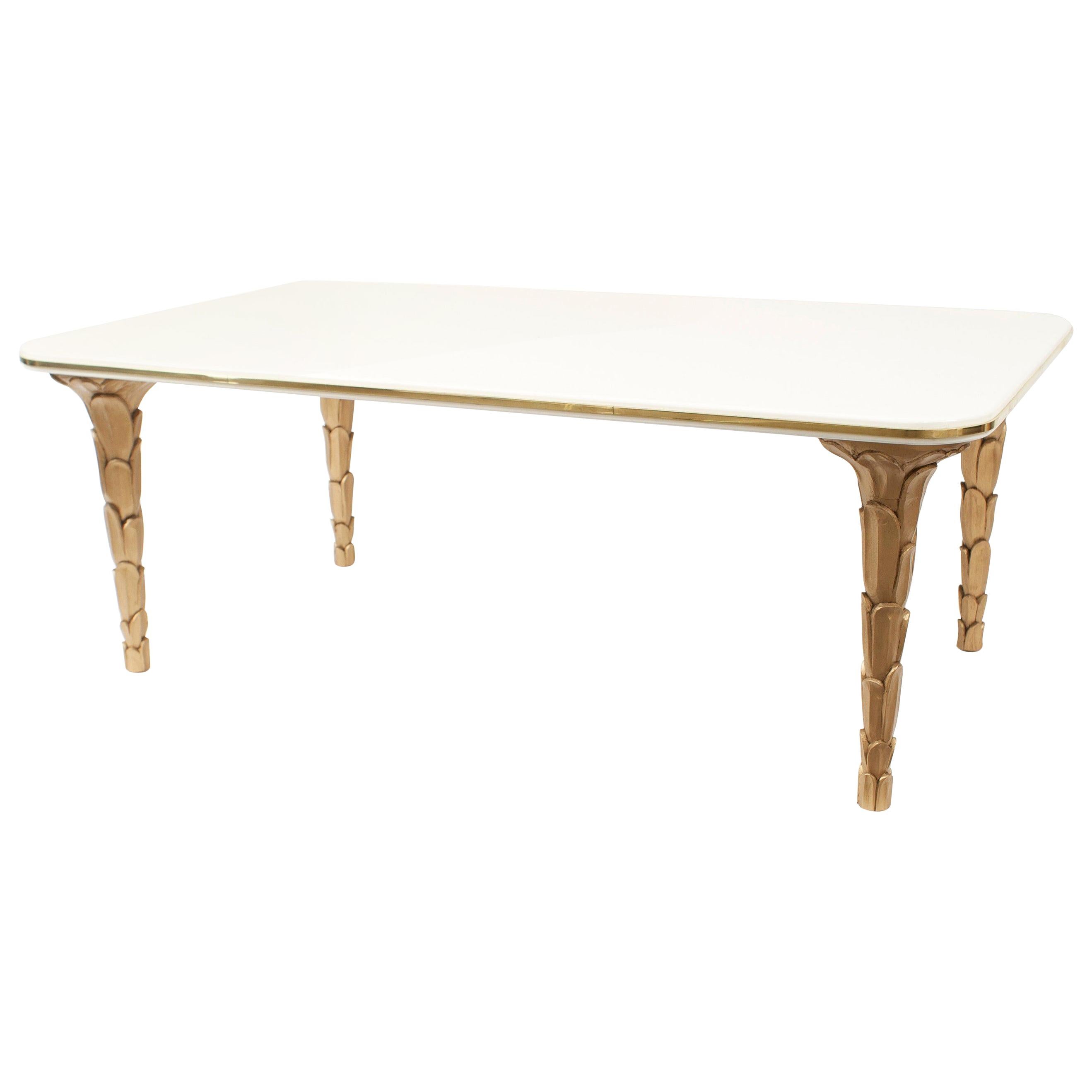 Vintage English Intarsia Inlaid Regency Style Coffee Table at 1stDibs