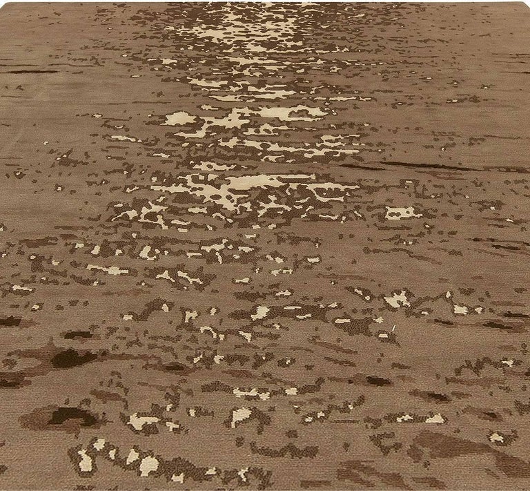 Contemporary Reservoir Silk and Wool Rug by Brett Beldock for Doris ...