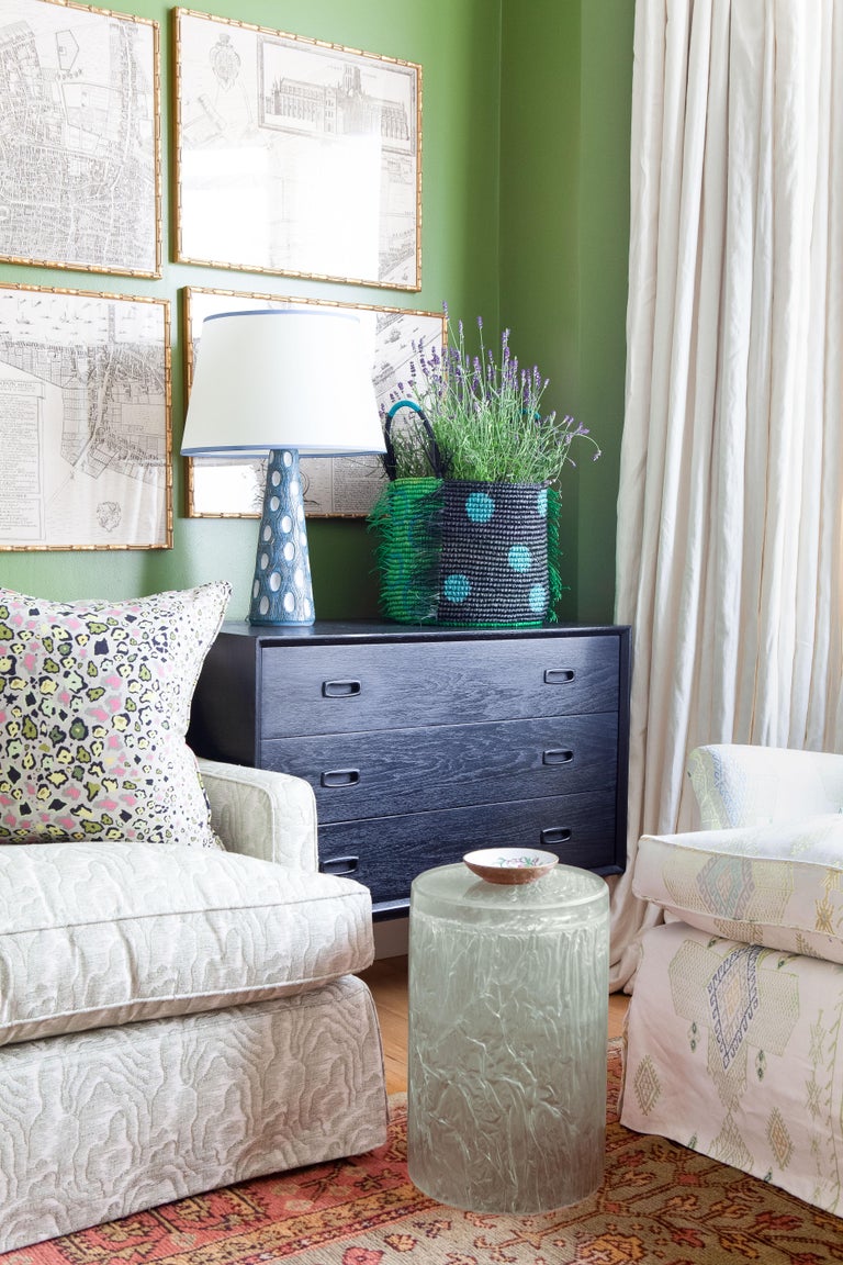 Contemporary Resin Acrylic Side Table or Stool by Natalie Tredgett ...