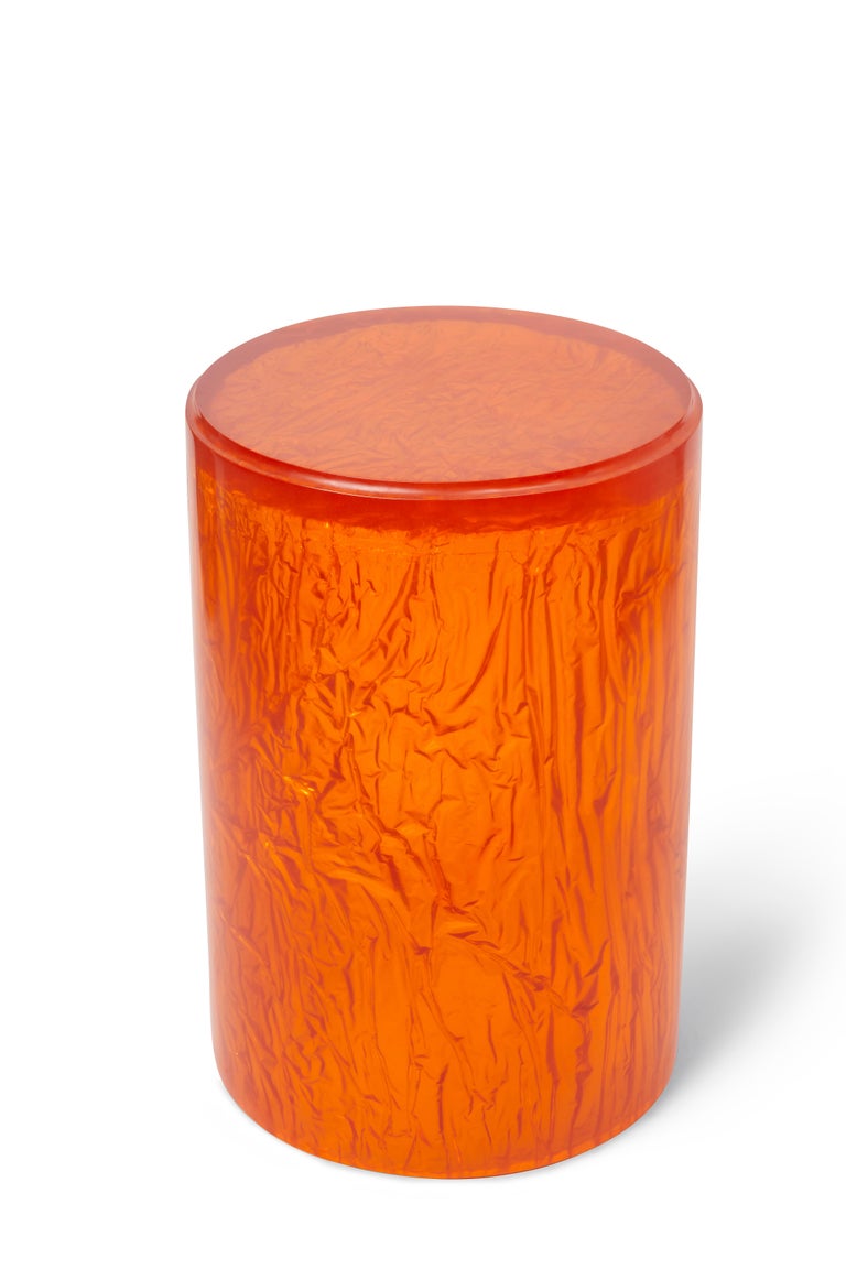 Contemporary Resin Acrylic Side Table or Stool by Natalie Tredgett ...