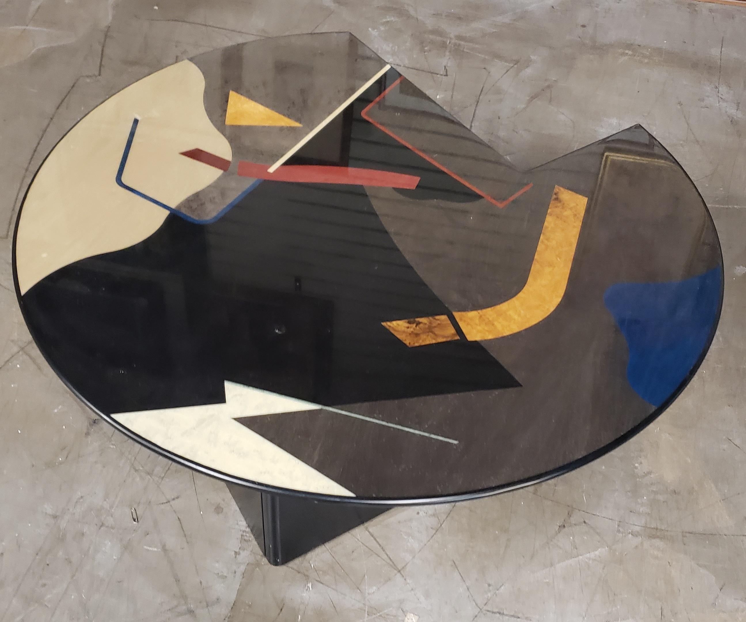 Contemporary Reverse Laminated Coffee Table at 1stDibs