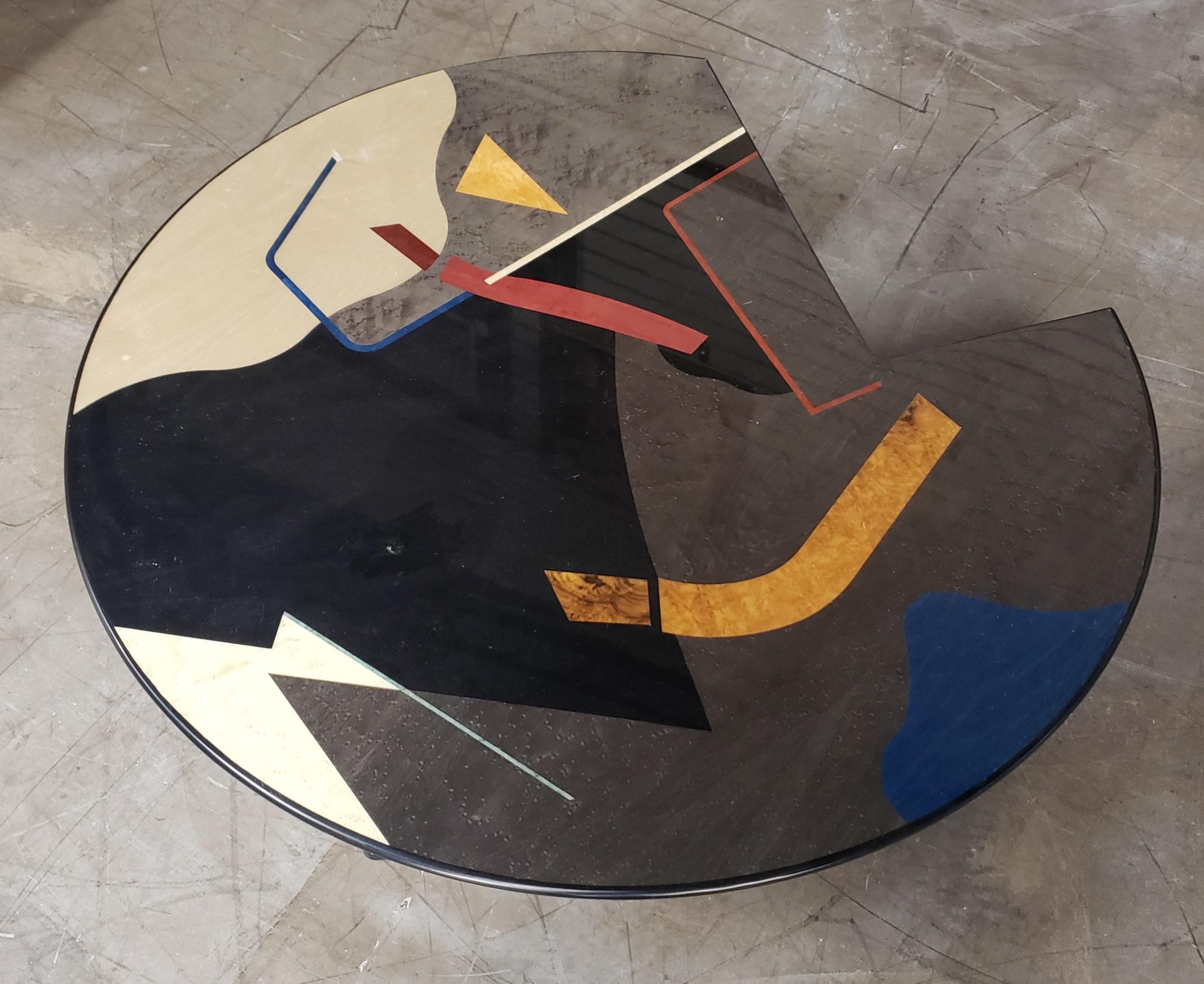 Contemporary Reverse Laminated Coffee Table at 1stDibs