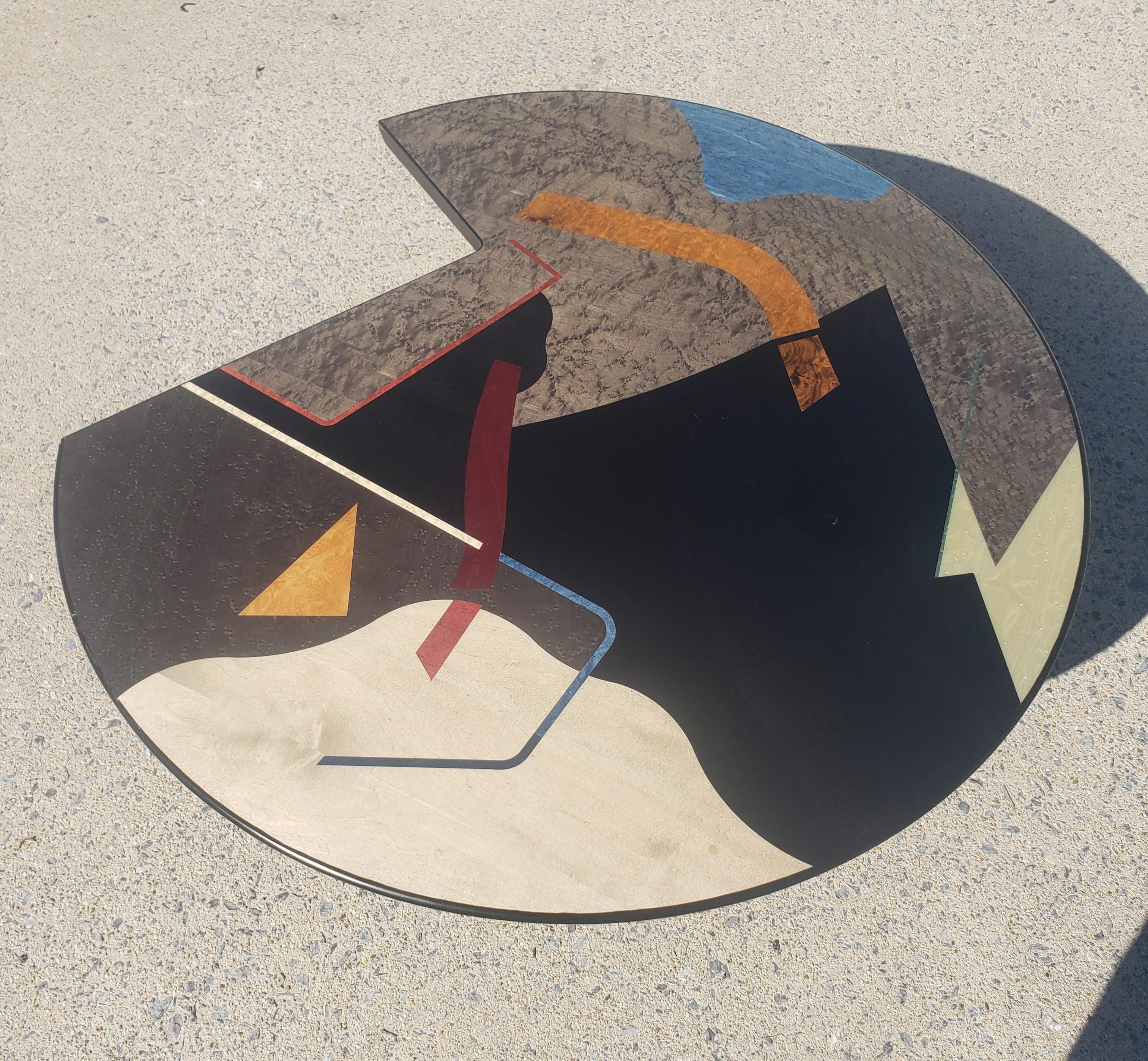 Contemporary Reverse Laminated Coffee Table at 1stDibs