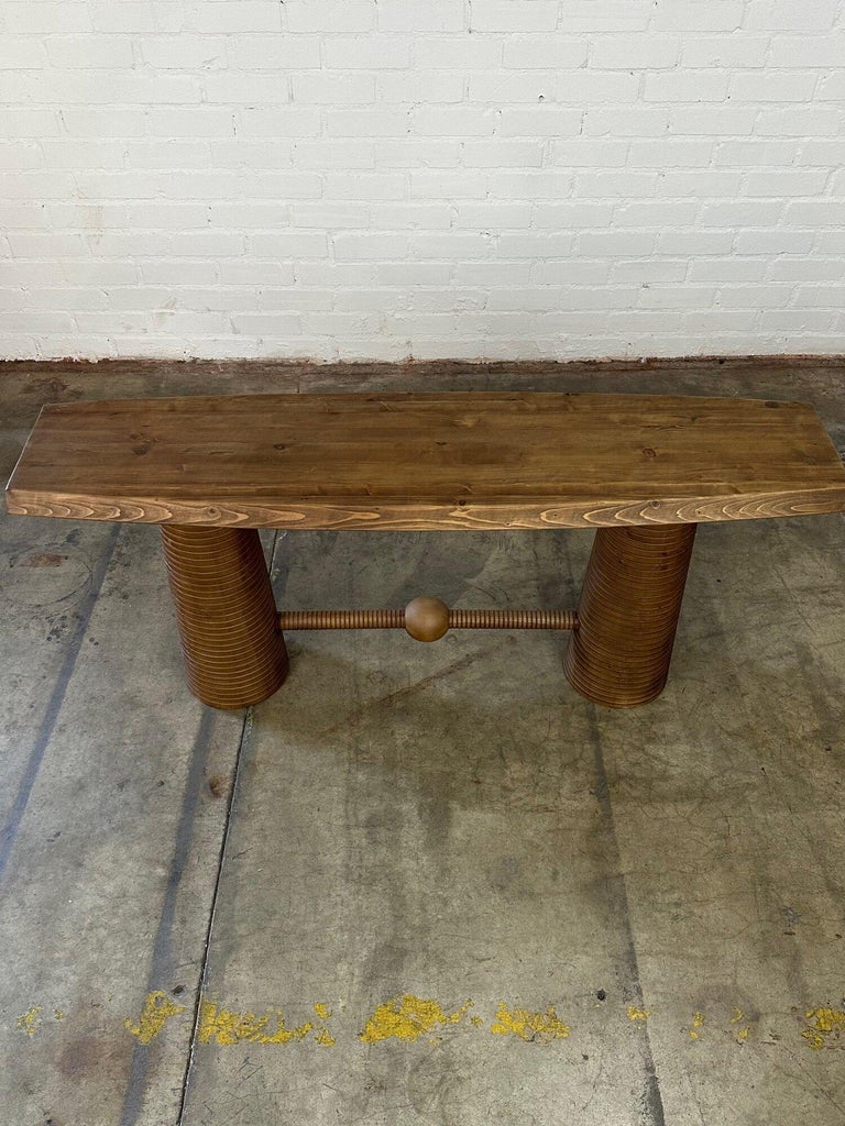 Contemporary Ribbed Console Table For Sale at 1stDibs