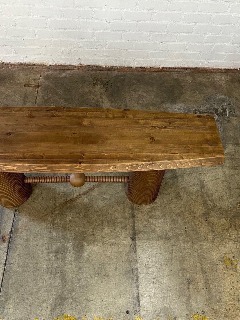 Contemporary Ribbed Console Table For Sale at 1stDibs