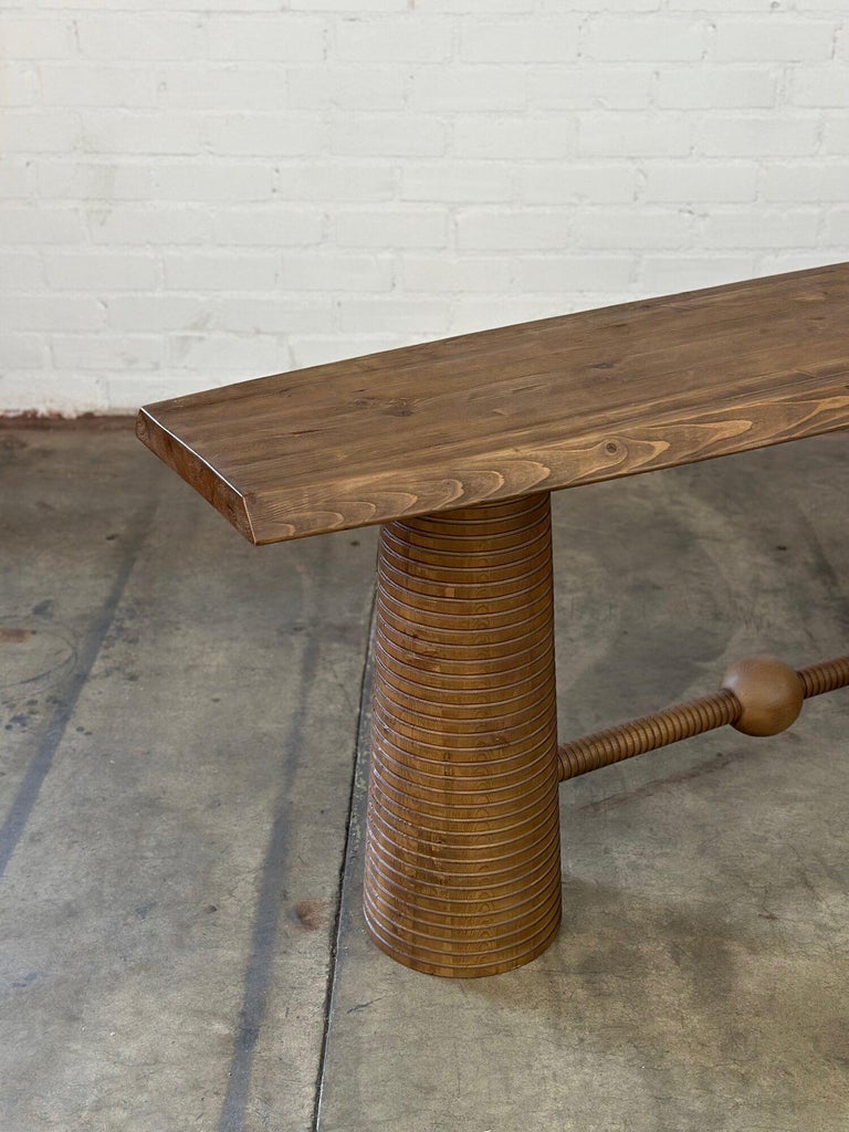 Contemporary Ribbed Console Table For Sale at 1stDibs