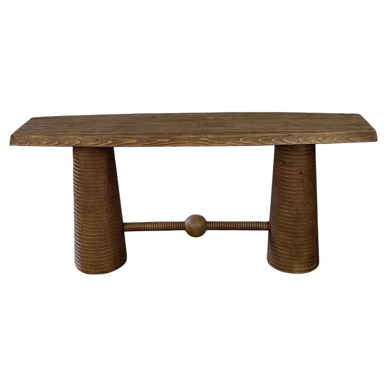 Contemporary Ribbed Console Table For Sale at 1stDibs
