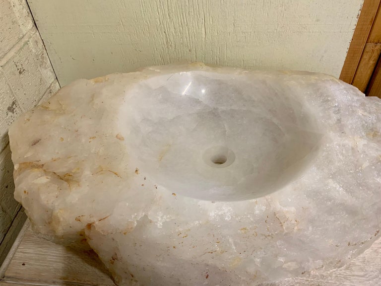 Contemporary Rock Crystal Sink from Brazil For Sale at 1stDibs